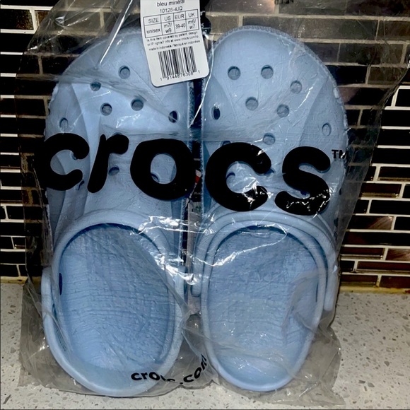 CROCS | Dresses | New Crocs Baya Clogs Mineral Blue | Poshmark